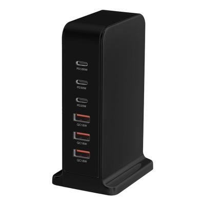 China High Quality 168W Usb Type C Multi Ports Charger Station Plug Universal Charge 6 Devices Simultaneously Desktop Charger for sale