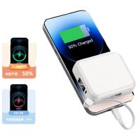 China Portable Mini Power Bank 10000mAh 35W Super Fast Charging Power Banks With LED Display Built in Double-Cable Power Bank for sale