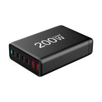 China Wholesale GaN Tech Multi-port 200W Laptop Mobile Phone USB Desktop Fast Charger for sale