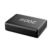 China Wholesale GaN Tech Multi-port 200W Laptop Mobile Phone USB Desktop Fast Charger for sale