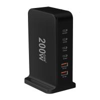 China Hot Seller Product 2024 GaN Charger 200W USB C Wall Charger Station PD Fast Charging for iPhone Samsung Xiaomi for Macbook for sale