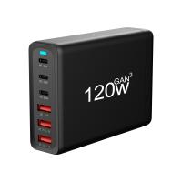 China 120W USB C Charger 120W Multi-port USB Fast Charging Block Fast Wall Charger Adaptor USB Charging Station With Indicator Light for sale