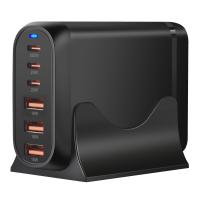 China Wholesale 200W GaN Desktop Charger 6-Port USB Type C PD Fast Charge 3.0 QC3.0 ABS for Mobile & Laptop for sale