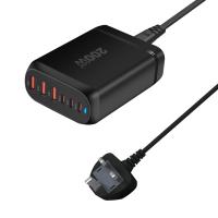 China Wholesale 200W GaN Desktop Charger 6-Port USB Type C PD Fast Charge 3.0 QC3.0 ABS for Mobile & Laptop for sale