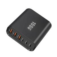 China High Speed 155W Gan Charger Type-C Fast Charging 4 Ports Travel Adapter USB-C Super Fast Mini Charger for MacBook Mobile Phone for sale