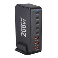 China Multiple Electronic Devices Charging at the Same Time PD30W USB C Phone Charger 268W Multi-port GaN Charger for sale