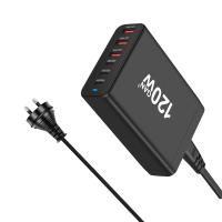 China Hot US EU UK AU Multiport USB C PD Fast Charging Wall Charger 120W GaN 6 Port 3 USB C 3 USB a for iPhone Android Mobile for sale
