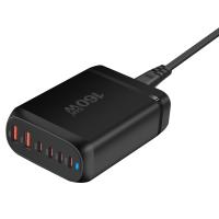 China 160W Gan Charger 6 Port Fast Charger Cargadores Para Celular for Macbook Cargador iphone Multiple Type C Charger Adapter for sale