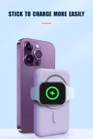 China Custom Mini Pd Fast Charging Wireless 3IN1 Phone Charger Power Banks 5000Mah 10000Mah Wireless Portable Magnetic Power Bank for sale