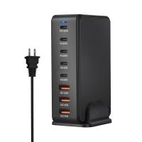 China 268w Gan Multi-ports Usb Type C Fast Charger Adapter Multiple Ports Pd Qc4.0 Desktop Fast Charger Mobile Phone Charger for sale