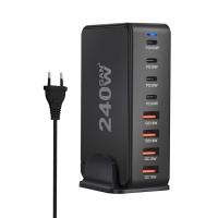 China 268w Gan Multi-ports Usb Type C Fast Charger Adapter Multiple Ports Pd Qc4.0 Desktop Fast Charger Mobile Phone Charger for sale