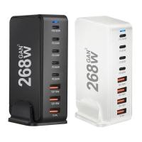 China Us Eu Uk Au Adapters Multi-port 168w Gan Desktop Charger Phone Pd Charger Universal Usb Fast Charging Station for sale