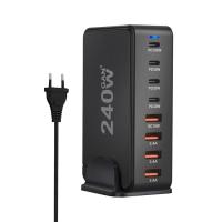China Us Eu Uk Au Adapters Multi-port 168w Gan Desktop Charger Phone Pd Charger Universal Usb Fast Charging Station for sale