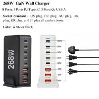China Us Eu Uk Au Adapters Multi-port 168w Gan Desktop Charger Phone Pd Charger Universal Usb Fast Charging Station for sale