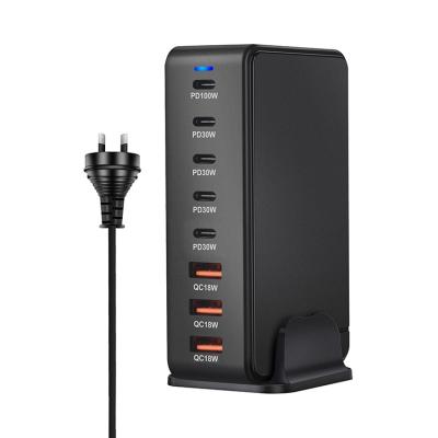 China 268W 100W Mutli USB Ports USB C Charging Station GaN Desktop PD 65watt Fast Charger Adapter for Laptop for sale