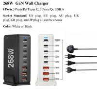China 268W 100W Mutli USB Ports USB C Charging Station GaN Desktop PD 65watt Fast Charger Adapter for Laptop for sale