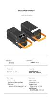 China Powerbank 50000mAh 30000nah Power Bank With LED Lights New 60000mAh Power Station With Cable Included for sale