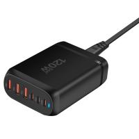 China 120W Fast Wall Charger Block Plug 5 Ports USB Charging Station Power Strip Adapter 3PD Type C and 2 USB a Mobile Phone Chargers for sale