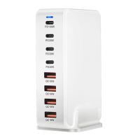 China Superior Safety 240W GaN Fast Charger 8 in 1 USB C Charging Station Hub Block Multiple Devices for sale