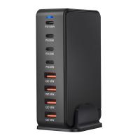 China Superior Safety 240W GaN Fast Charger 8 in 1 USB C Charging Station Hub Block Multiple Devices for sale