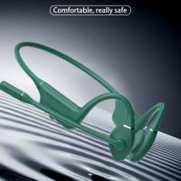 China Green Headset Earphone Headphone Open Ear Sports Wireless Bluetooth Headset Bone Conduction Speaker for sale
