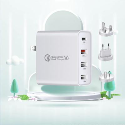 China Pd USB Charging Station with Quick Charge 3.0 XZH 4 USB Charging Hub Desktop USB Charger Station for Multiple Devices for sale