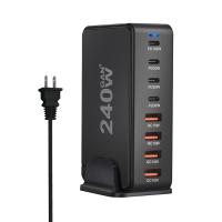 China Universal Compatibility 8 Port Usb C Pd Qc 240w Fast Desk Charger With Quick Charger Docking Station for sale