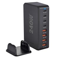 China Universal Compatibility 8 Port Usb C Pd Qc 240w Fast Desk Charger With Quick Charger Docking Station for sale