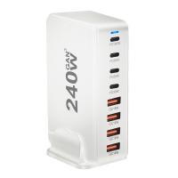 China Universal Compatibility 8 Port Usb C Pd Qc 240w Fast Desk Charger With Quick Charger Docking Station for sale