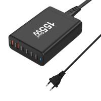 China 12V 2.5A Portable Fast Charging Station Pd Charger Adapter Laptop Notebook 6 in 1 Type C Hub for sale