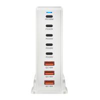 China New Style 268w Gan Charger 8 in 1 Hub Usb C Desktop Family Phone Charging Station for Multiple Devices Charging Ports for sale