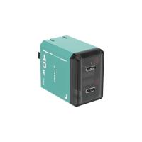 China Original 40w Uk Eu Us Plug Super Fast Charging Charger With 2 Type C for Gan PD Quick Wall Mobile Phone Charger for sale