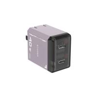 China Original 40w Uk Eu Us Plug Super Fast Charging Charger With 2 Type C for Gan PD Quick Wall Mobile Phone Charger for sale