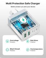 China Best Selling Products 2023 Original 55w Fast Charger Dual Type C 20w Pd Uk Us Eu Wall Charger Celular for sale