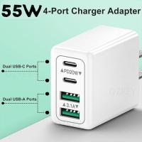 China Best Selling Products 2023 Original 55w Fast Charger Dual Type C 20w Pd Uk Us Eu Wall Charger Celular for sale