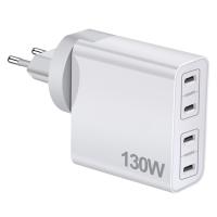 China Wall Charger 130w Foldable Travel 4 Usb C Type C Pd 3.0 Charger Block Quick Fast Charger Desktop Power Adapter Charging Station for sale