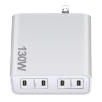China Wall Charger 130w Foldable Travel 4 Usb C Type C Pd 3.0 Charger Block Quick Fast Charger Desktop Power Adapter Charging Station for sale
