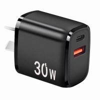 China Mobile Phone Usb C Pd Qc3.0 Fast Charger 30w Dual Usbc Type-c Fast Cell Phone Portable Chargers Chargeur Telephone for sale