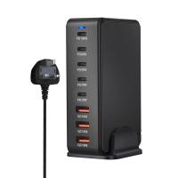 China 268W Multiport 5 USB-C + 3 USB-A Fast USB Charging Station Portable Wall Charger for Phone and More for sale