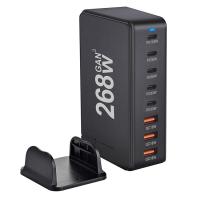 China 268W Multiport 5 USB-C + 3 USB-A Fast USB Charging Station Portable Wall Charger for Phone and More for sale