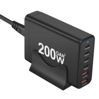 China 200W 6ports USB C Fast Charging Station PPS PD 65W Laptop Charger Adapter Phone Type C Usb C Charger Block for sale