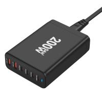 China 200W 6ports USB C Fast Charging Station PPS PD 65W Laptop Charger Adapter Phone Type C Usb C Charger Block for sale