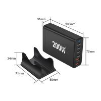 China 200W 6ports USB C Fast Charging Station PPS PD 65W Laptop Charger Adapter Phone Type C Usb C Charger Block for sale