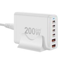 China 200W 6ports USB C Fast Charging Station PPS PD 65W Laptop Charger Adapter Phone Type C Usb C Charger Block for sale