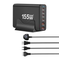 China Total Output 155W Usb C Fast Wall Charger Type c Adapter Charger Multiport 6 in 1 Usb c Hub for sale