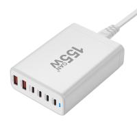China Total Output 155W Usb C Fast Wall Charger Type c Adapter Charger Multiport 6 in 1 Usb c Hub for sale
