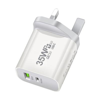 China USB C Portable Phone Charger 35w Fast Charging Adapter Chargers for Cell Phone Fast Charge for sale