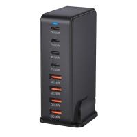 China Universal 240W Fast Charging 8 Port PD & QC USB Tower Hub 4C4A PD GaN Charger Box for sale