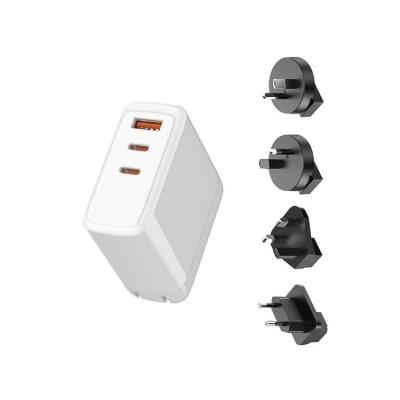China Top Selling P050 100w Gan Charger Oem Gan Foldable Multi 4 Port Fast Quick Mobile Phone Usb C Laptop Charger Travel Adapters for sale