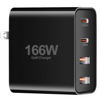 China 130w 166w Gan' Charger 4 Ports Pd Portable Fast Charger With Usb Type C Quick Wall Charger Smartphone Laptop Adapter for sale
